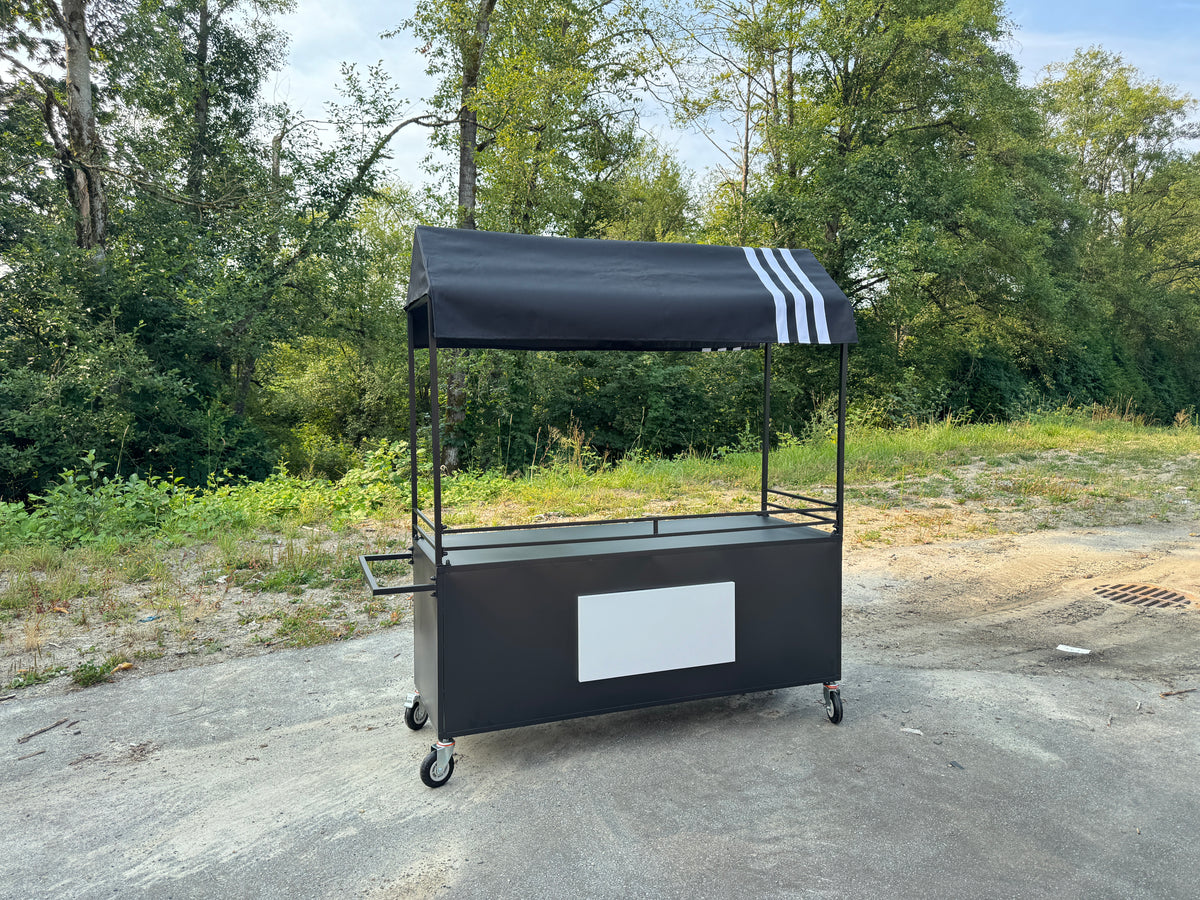 PICKUP ONLY--Portable Cart with Canopy, Mobile Food Display Stand with ...
